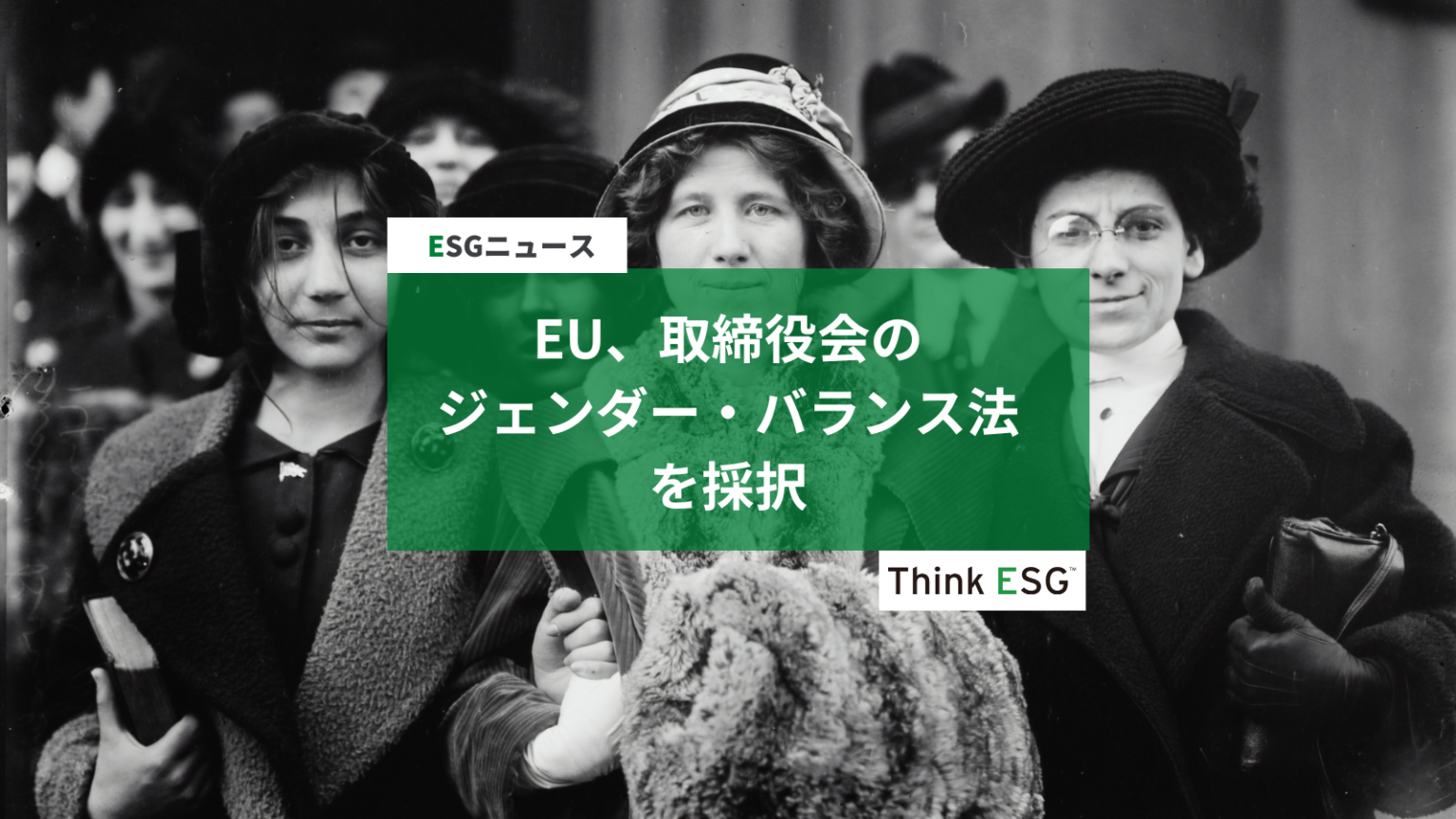 EU、取締役会のジェンダー・バランス法を採択 | ThinkESG