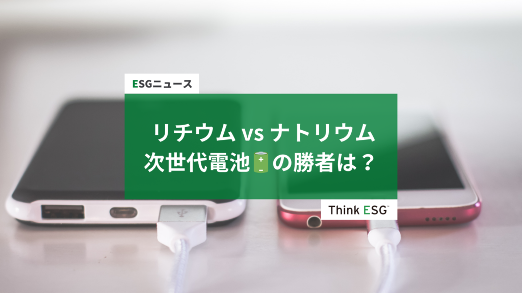 リチウム vs ナトリウム、次世代電池🔋の勝者は？ | ThinkESG